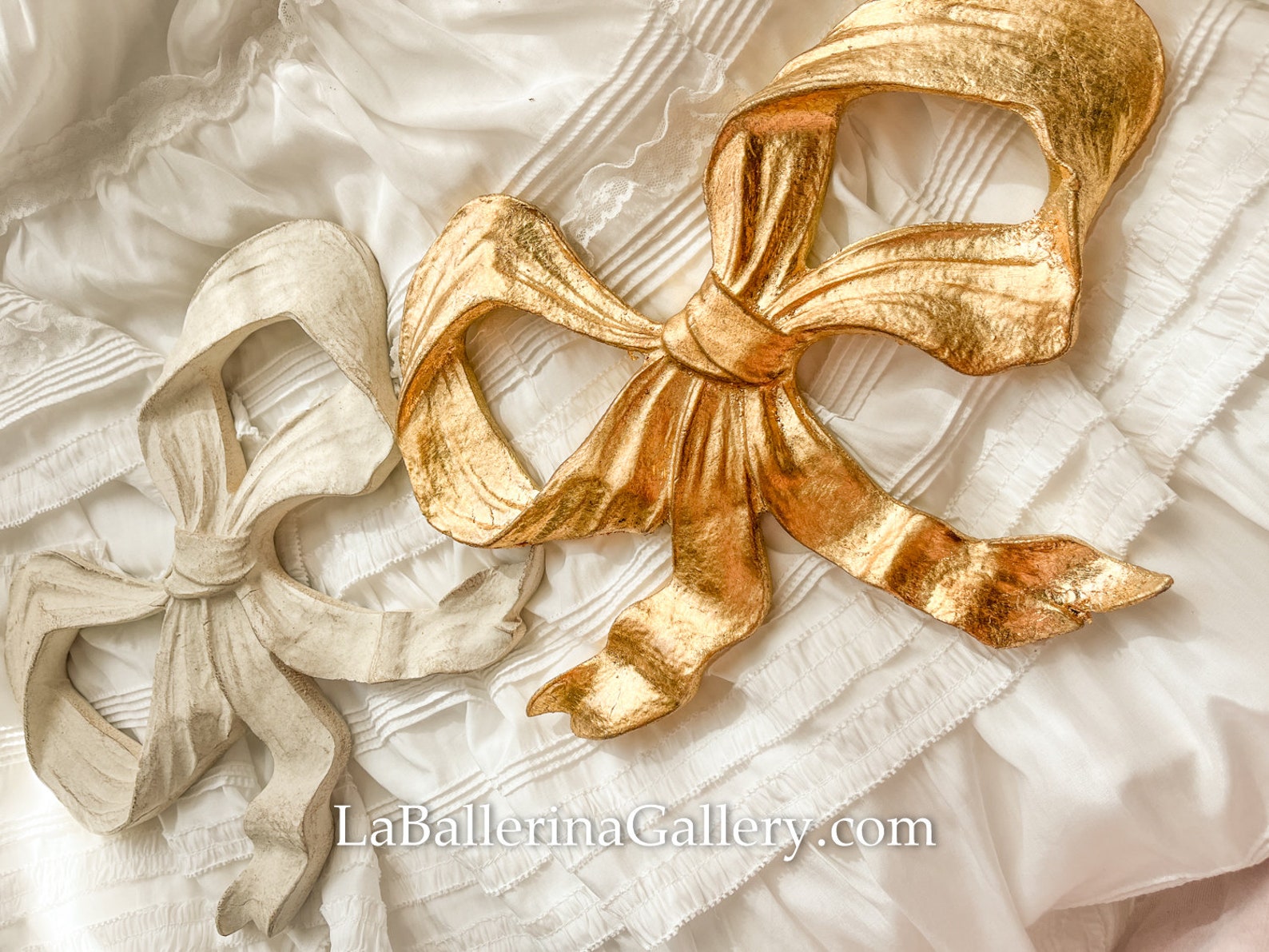 Italian Florentine Ribbon Bow Wall Hanging Wood Gold Baroque Rococo ...