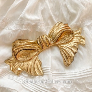 Italian Florentine Ribbon Bow Wall Hanging Wood Gold Baroque Rococo ...