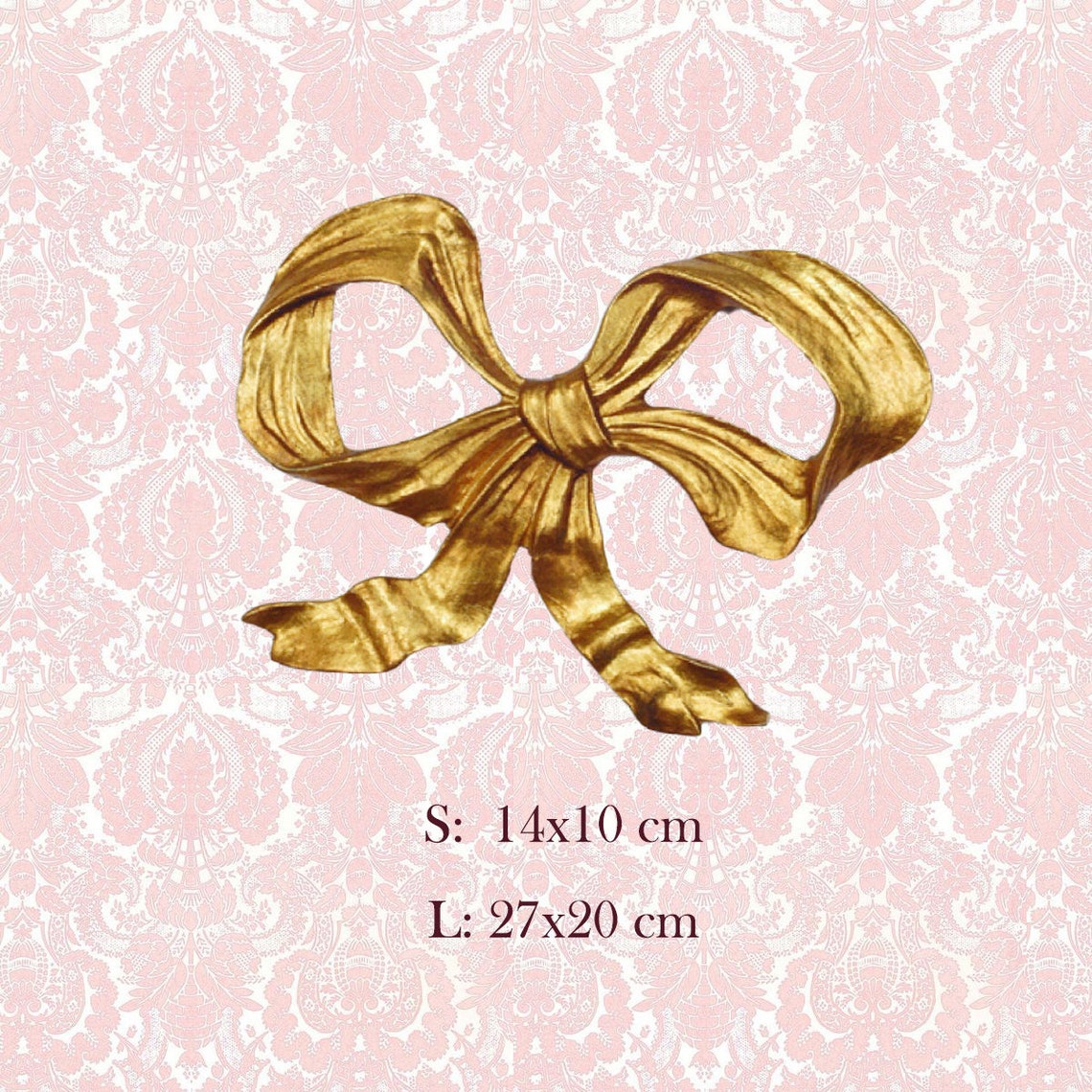 Italian Florentine Ribbon Bow Wall Hanging Wood Gold Baroque Rococo ...