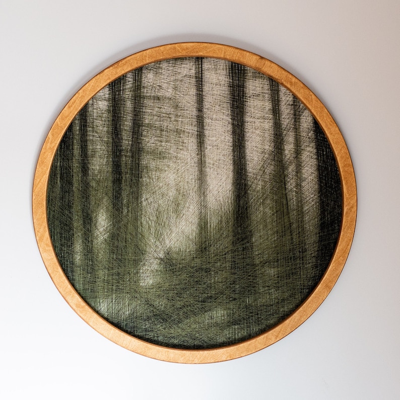 Forest String Art Colorful Portrait or DIY Kit - Etsy