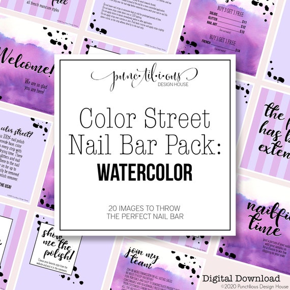 Color Street Nail Bar Party Pack: Watercolor | Etsy