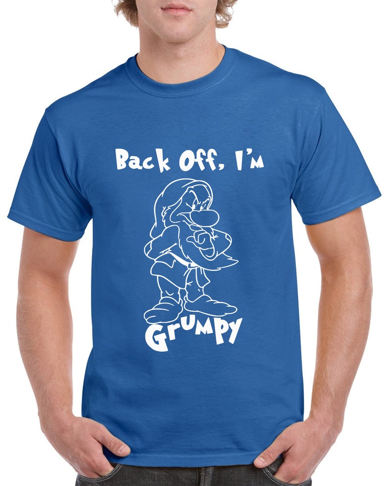 Back off I'm Grumpy Dwarf Tshirt/mens Tshirt/7 Dwarves/disney Shirts ...