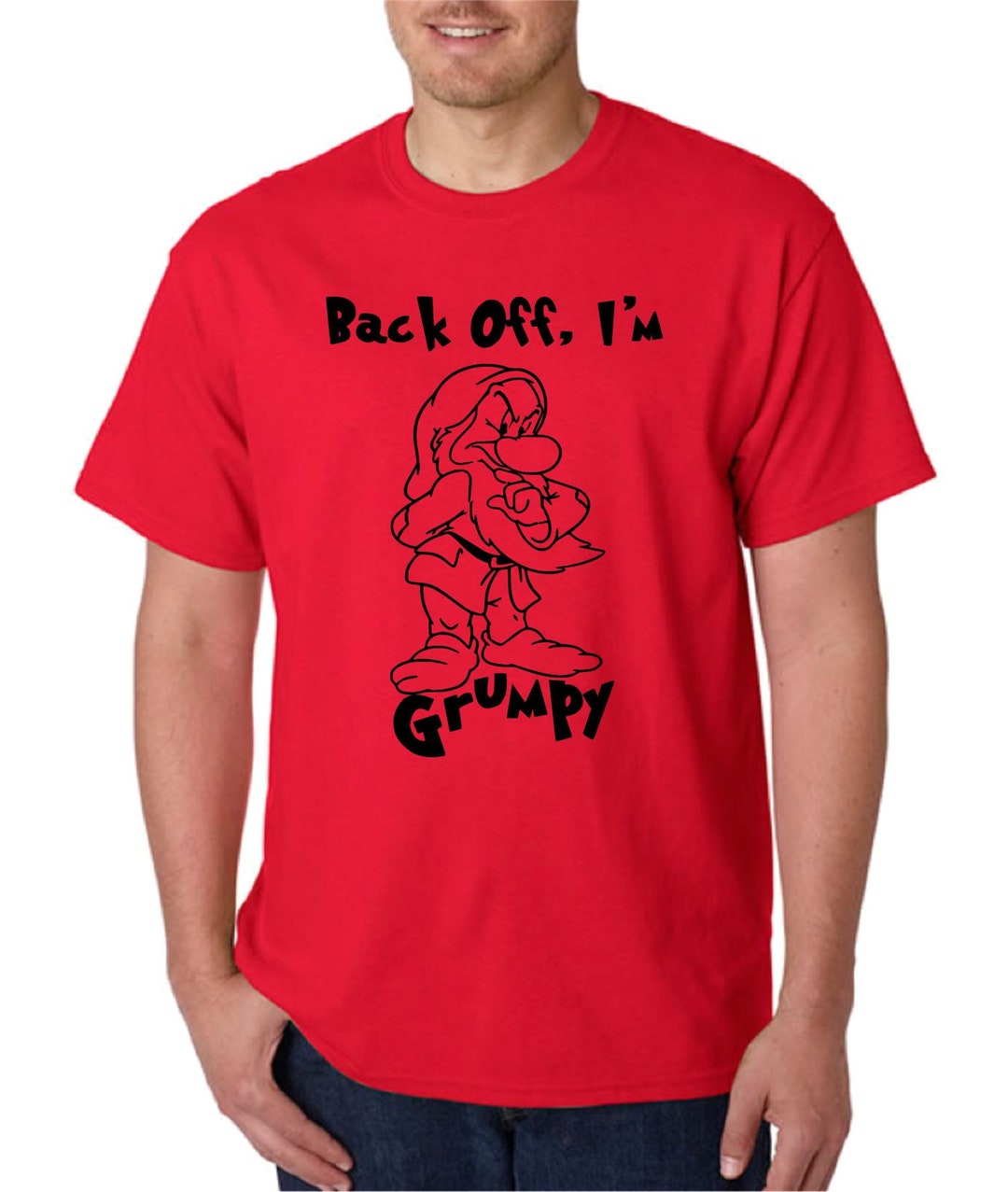 Back off I'm Grumpy Dwarf Tshirt/mens Tshirt/7 Dwarves/disney Shirts ...