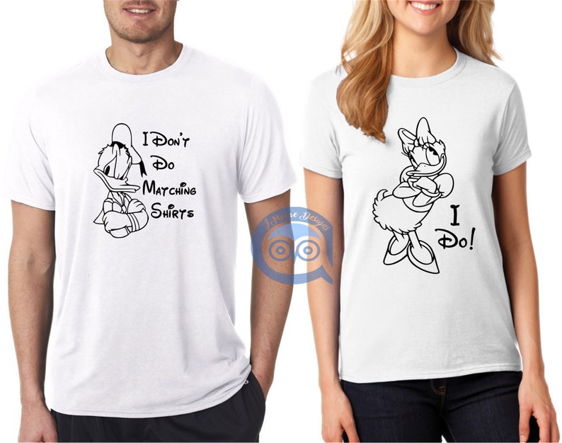 Donald and Daisy Duck Couples Matching Shirts/ I Don't Do Matching Set ...