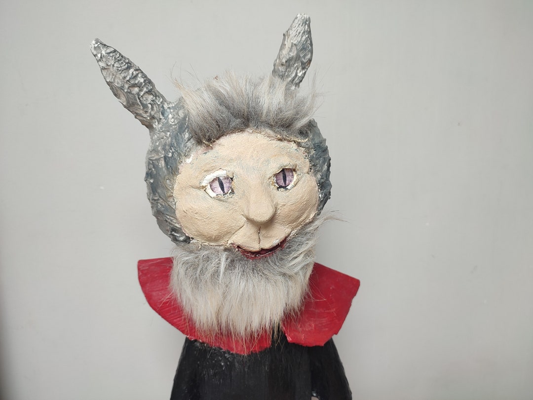 Tall Devil Figurine on Stand, Paper and Cardboard Character - Etsy