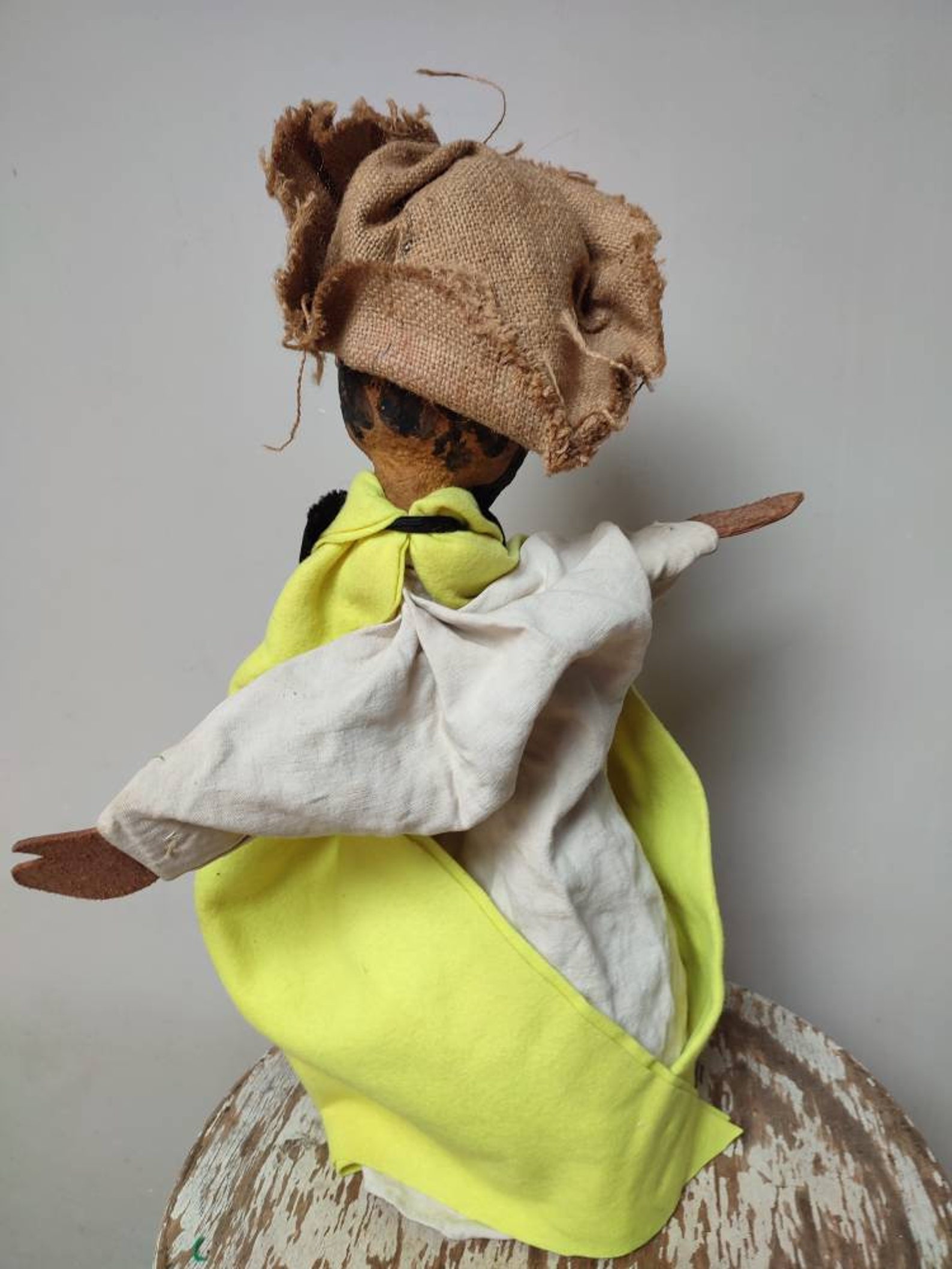 Hanging Paper Mache Puppet, Curiosity, Decorative Vintage Toys - Etsy
