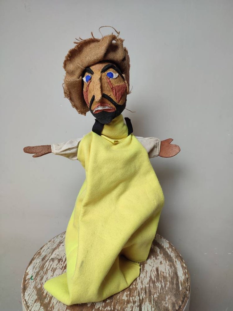 Hanging Paper Mache Puppet, Curiosity, Decorative Vintage Toys - Etsy