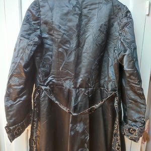 Art Deco Satin Robe With Floral Weaving and Quilting - Etsy