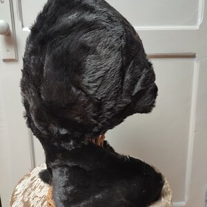 Antique Black Fur Coif Style, Winter Hood French Le Bon Marché - Etsy