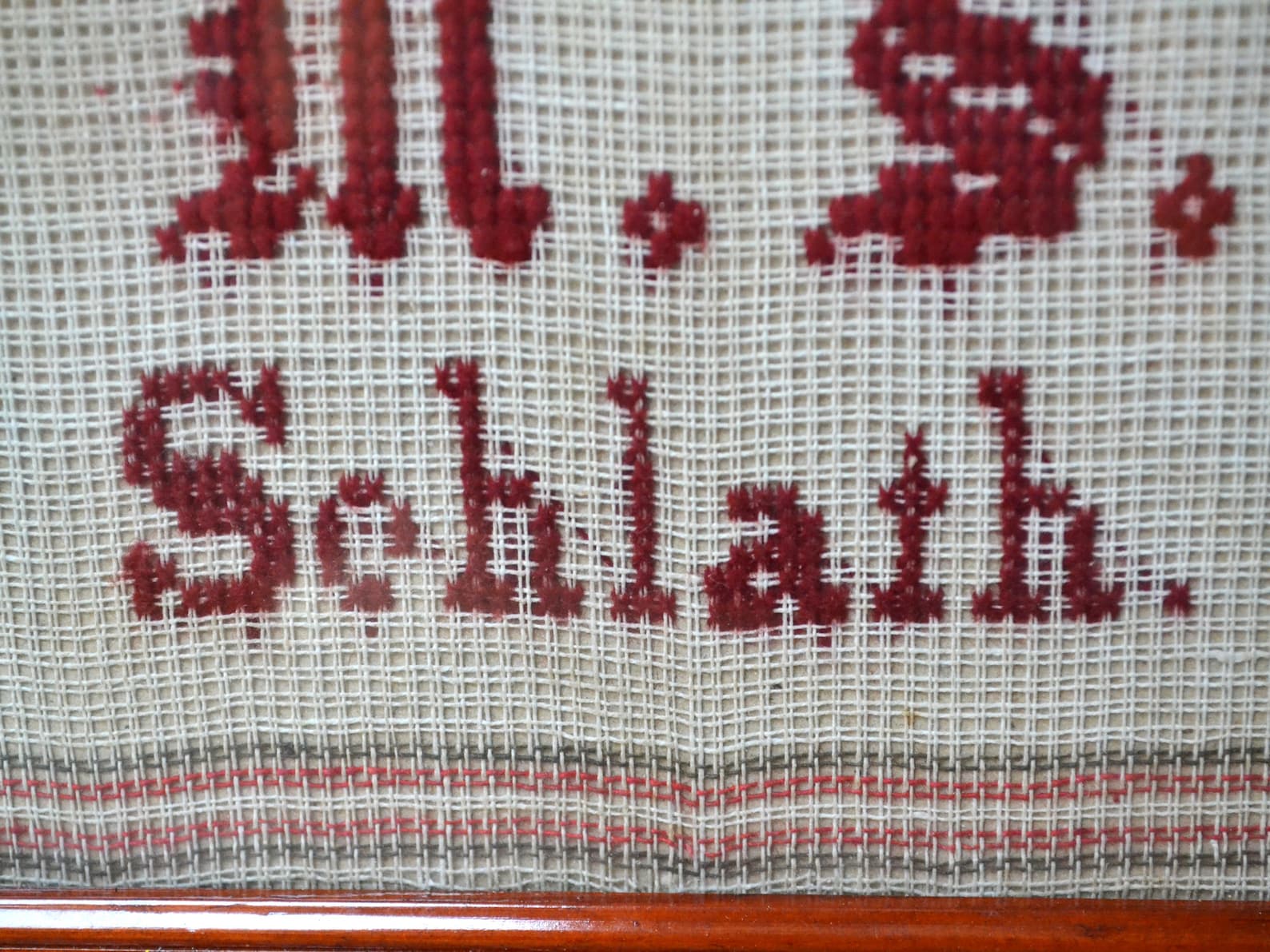 Red Sampler 1901, Square Embroidery for Antique Décor - Etsy