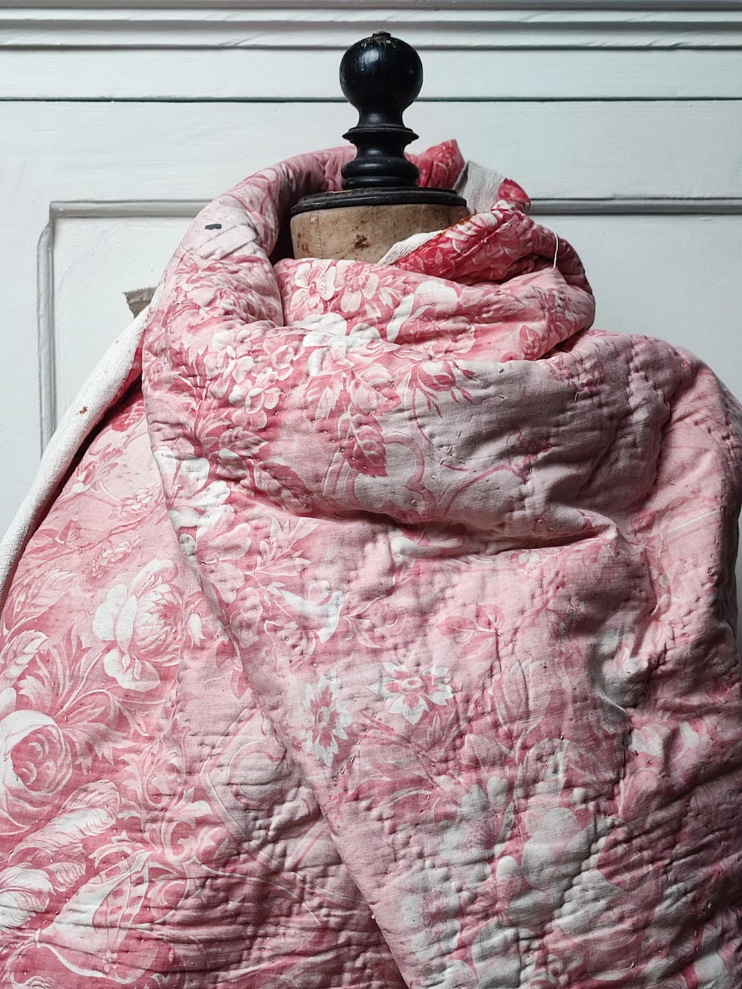 Antique French Block Printed Throw - Etsy