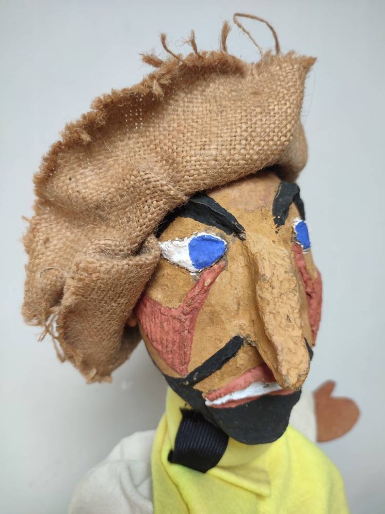 Hanging Paper Mache Puppet, Curiosity, Decorative Vintage Toys - Etsy