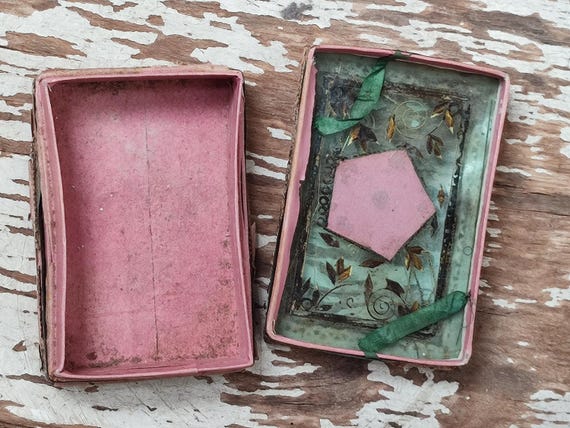 Antique French small trinket box, XVIII spot/patch box - Gem