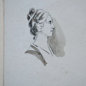 Miniature Romantic Drawing for Boudoir Décor French Actress - Etsy