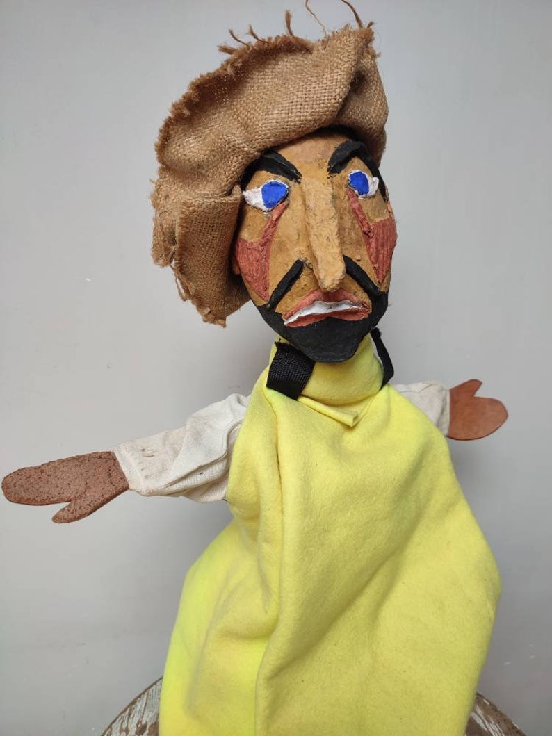 Hanging Paper Mache Puppet, Curiosity, Decorative Vintage Toys - Etsy