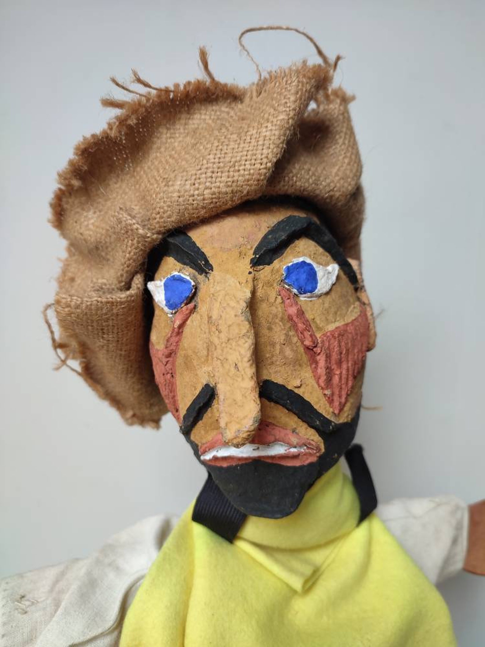 Hanging Paper Mache Puppet, Curiosity, Decorative Vintage Toys - Etsy