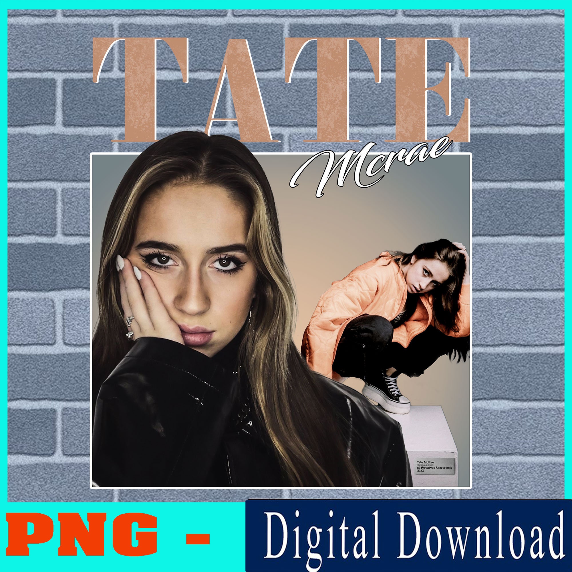 Tate Mcrae PNG Digital Design Download - Etsy