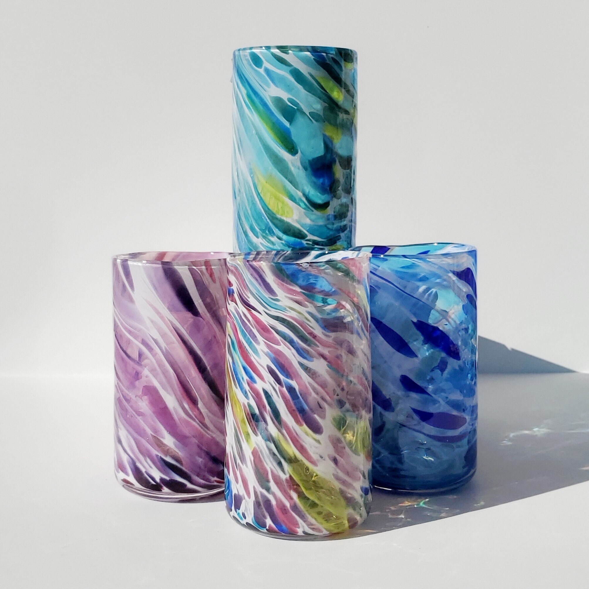 Swirl Glass Tumblers | Etsy