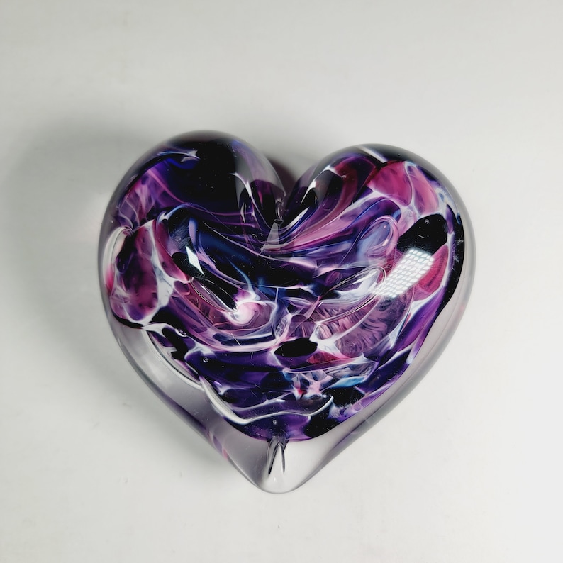 Glass Hearts Paperweights - Etsy