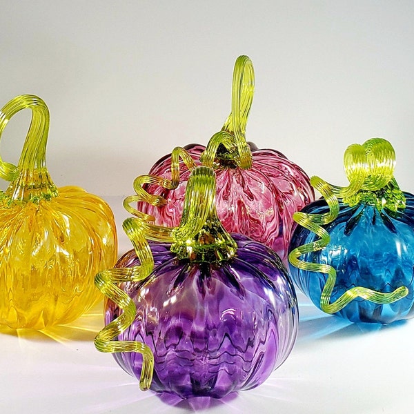 Pink Glass Pumpkin - Etsy