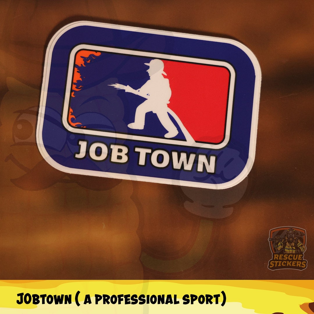 Jobtown firefighter Sticker - Etsy
