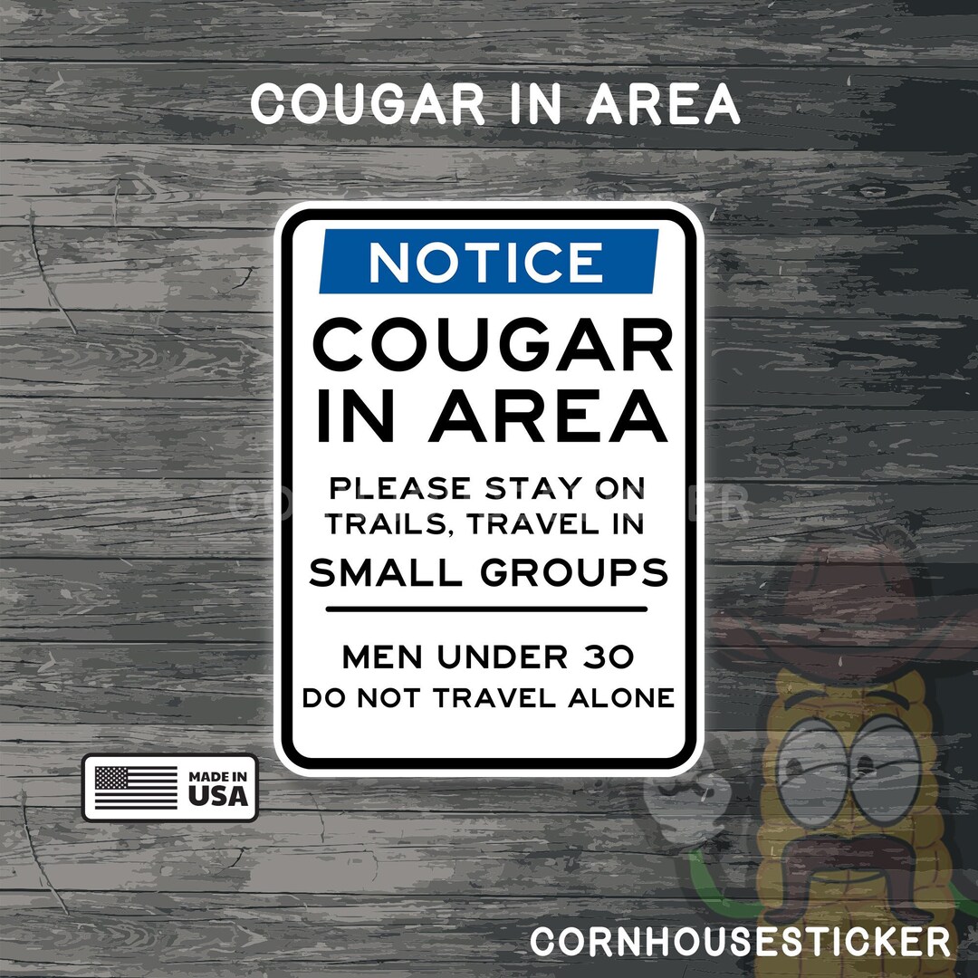 Cougar in Area Durable, Weatherproof Vinyl Decal - Etsy