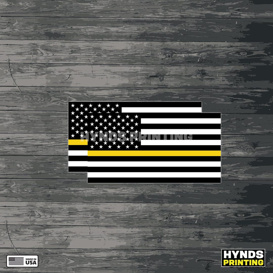 Thin Yellow Line | Durable, Weatherproof Vinyl Decal - Etsy