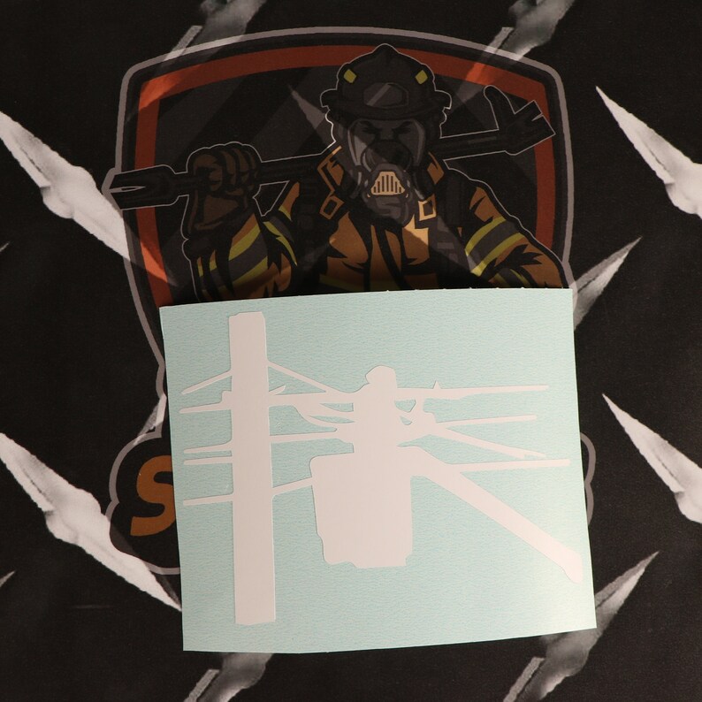 Line Man Bucket Truck Vinyl Decal - Etsy