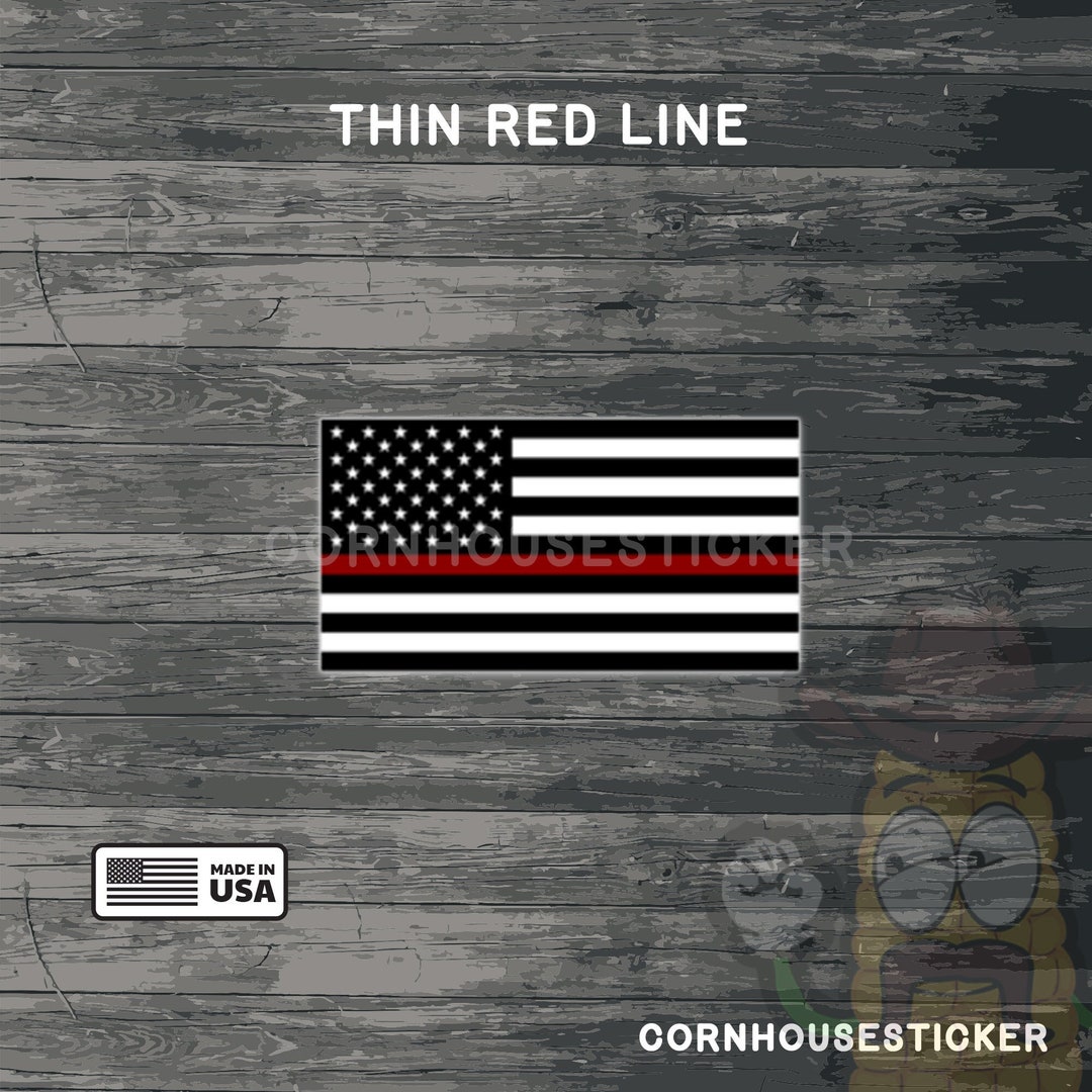 Thin Red Line | Firefighter Vinyl Stickers - Etsy