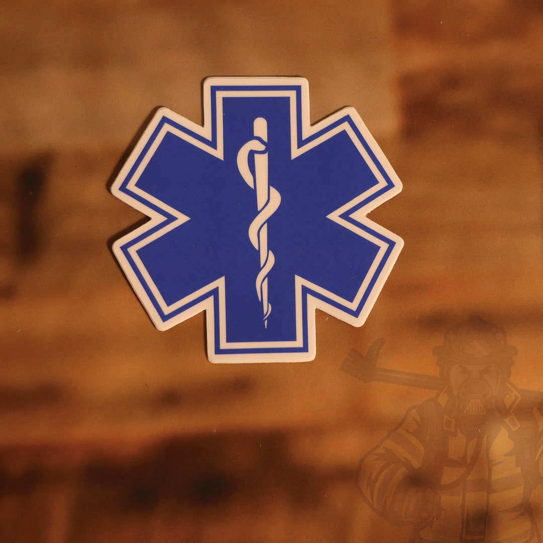 EMS Star of Life Firefighter Stickers - Etsy