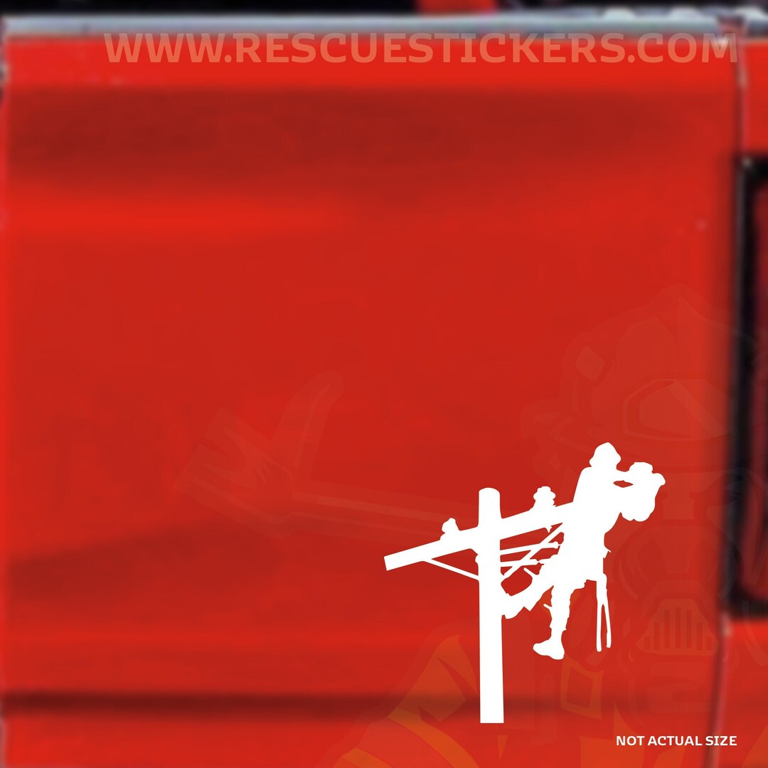 Lineman Power Pole Vinyl Decal - Etsy
