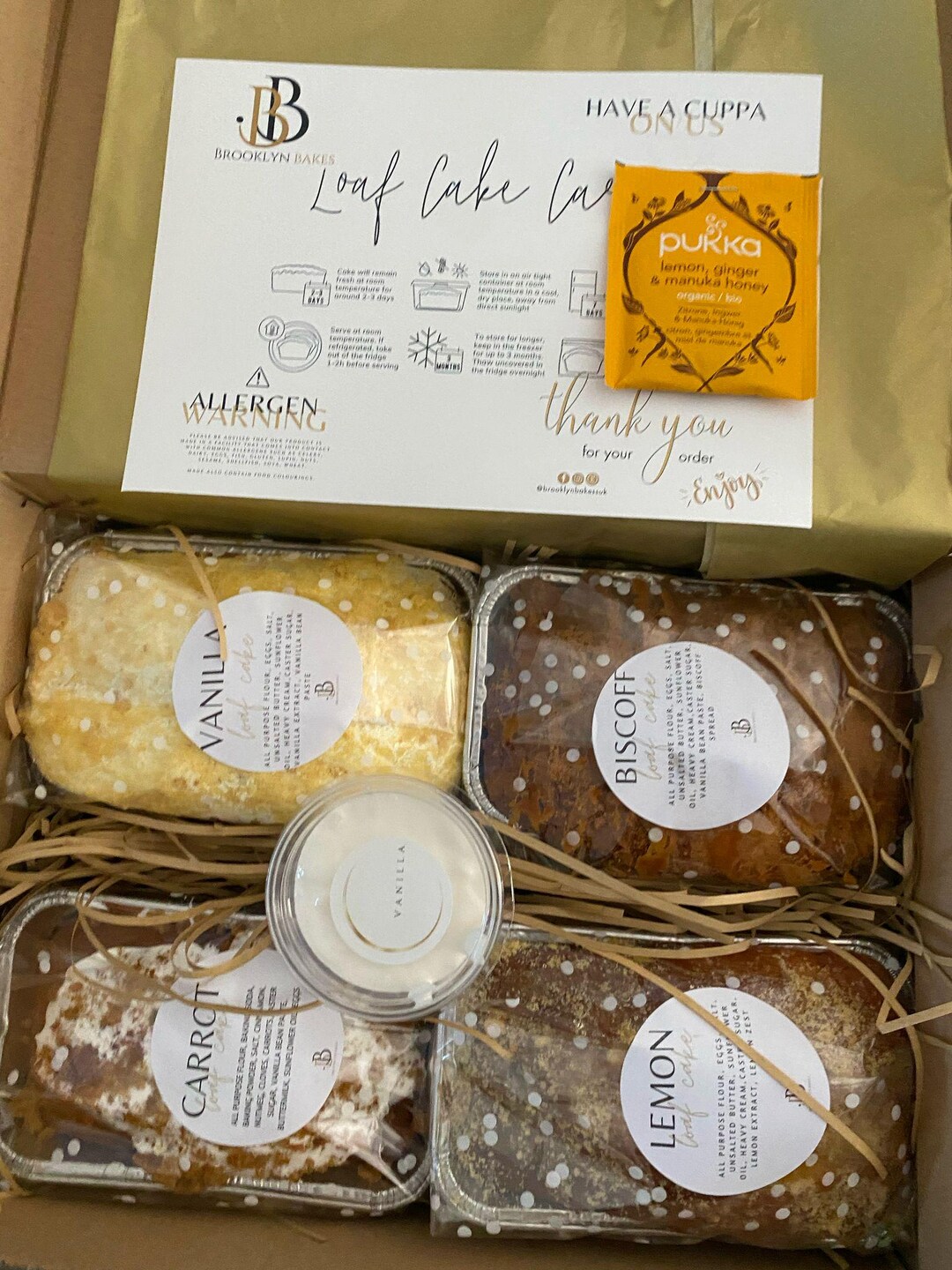 CUSTOM 4 Artisan Mini Loaf Cake Box - Etsy