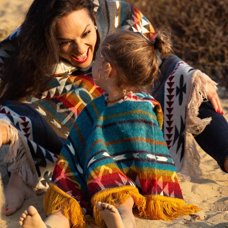 Mexican Kids Poncho - Etsy UK