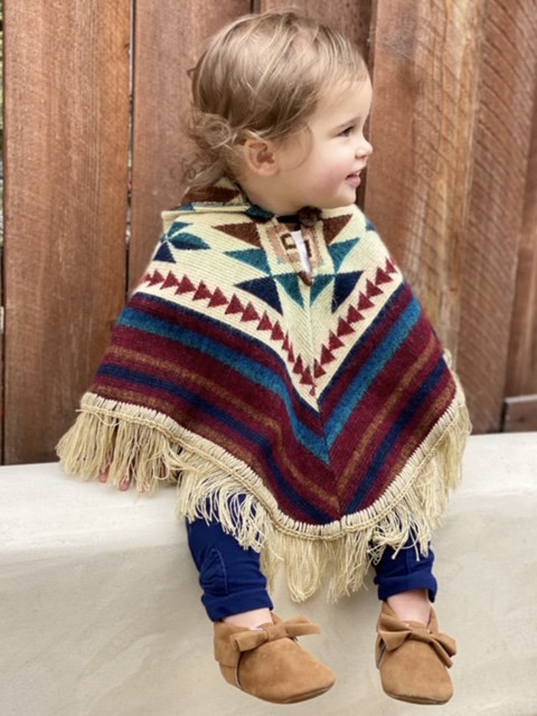 Alpaca Poncho 2T Toddler Poncho Fringe Poncho Kids Poncho Boho Poncho ...