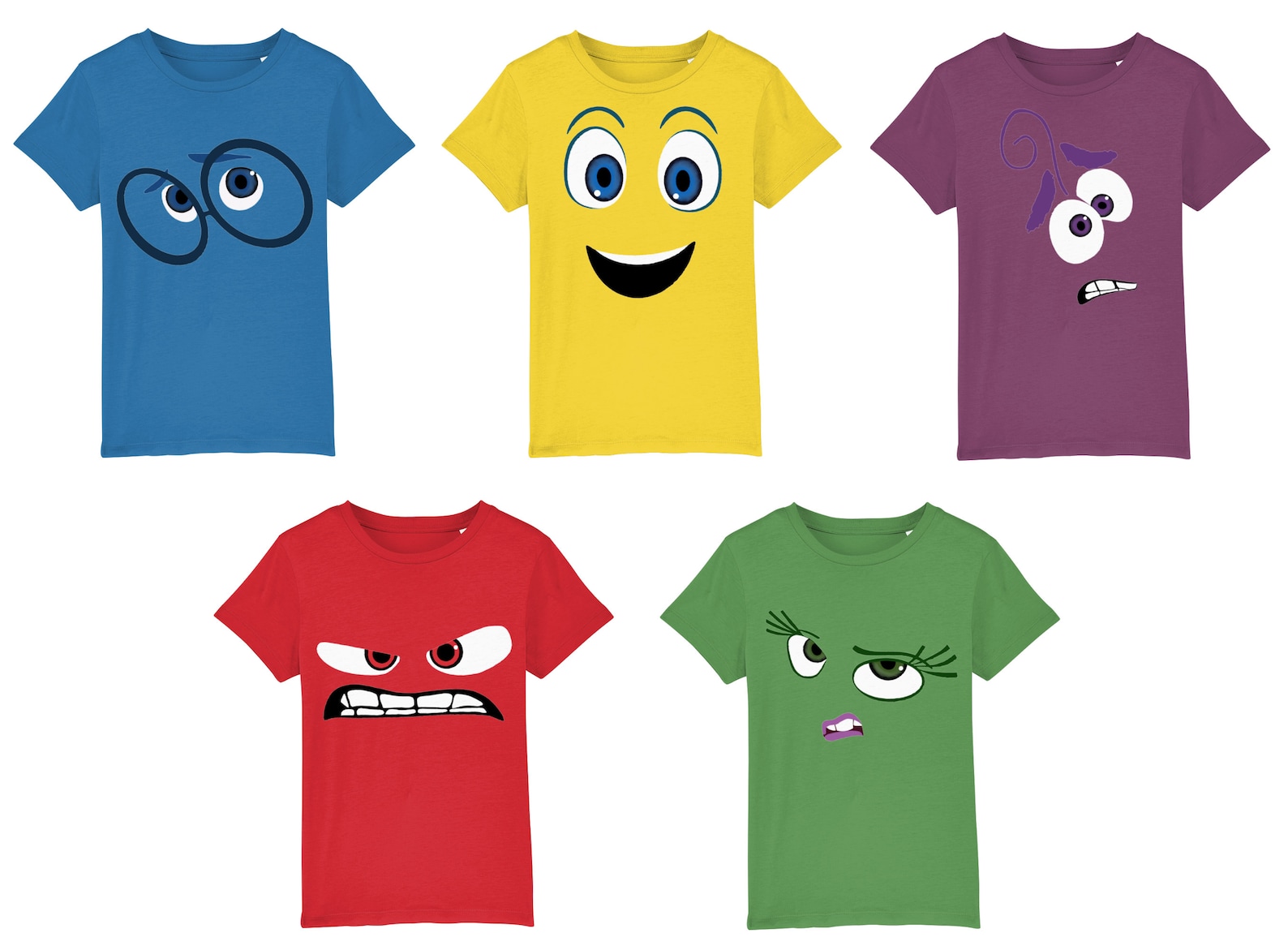 Disneybound Inside Out Joy Sadness Fear Anger Disgust T-shirt - Adults ...