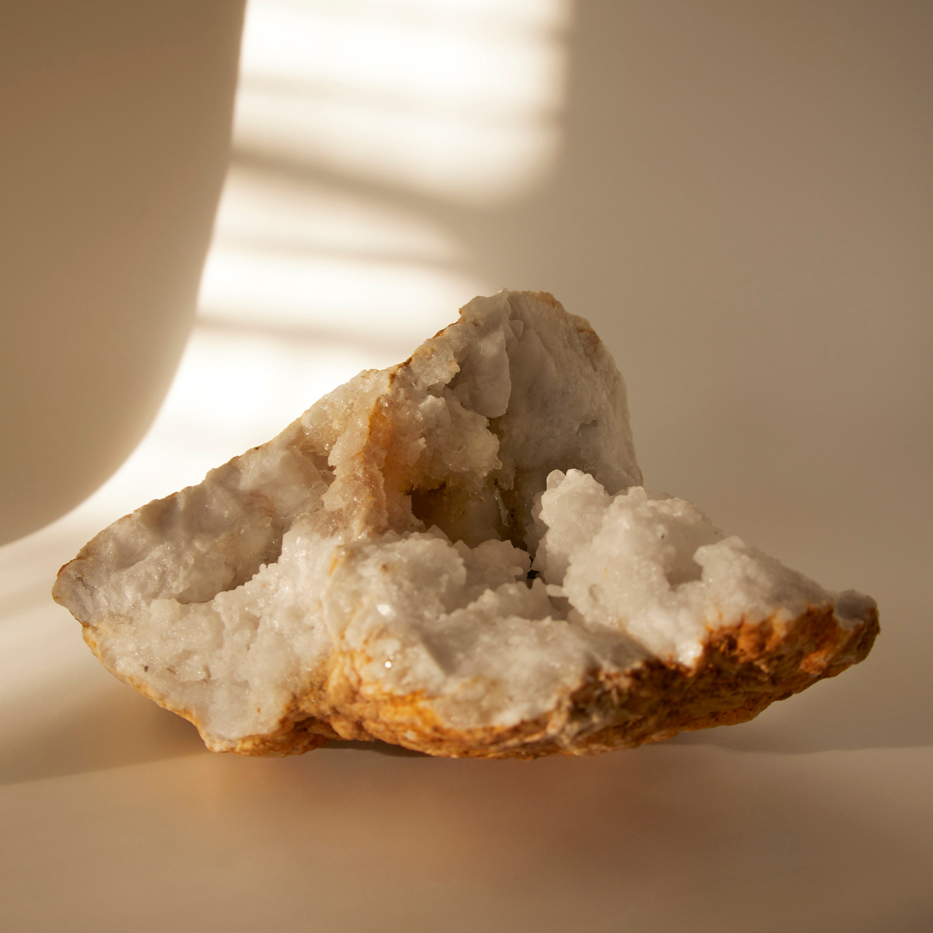 Snow Milky & Clear Quartz Crystal Geode | Etsy