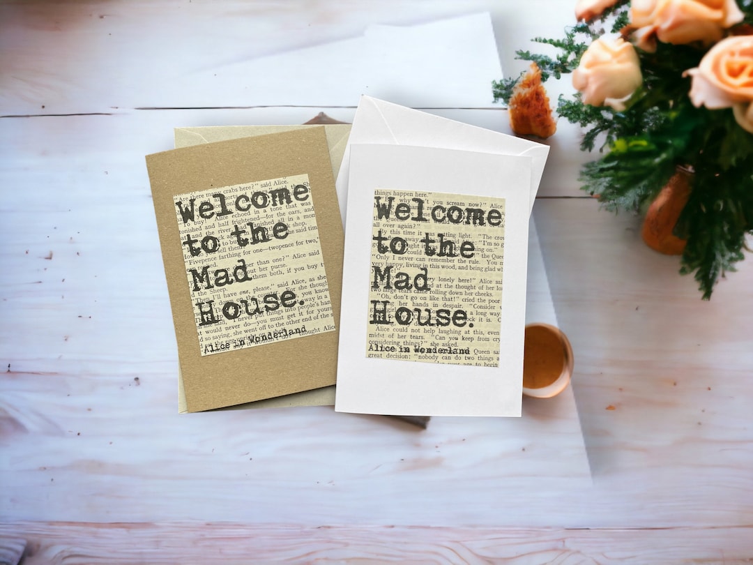 Alice in Wonderland Welcome to the Mad House Dictionary Print Card ...