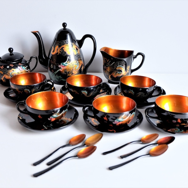 Hand Painted Tea Set - Etsy