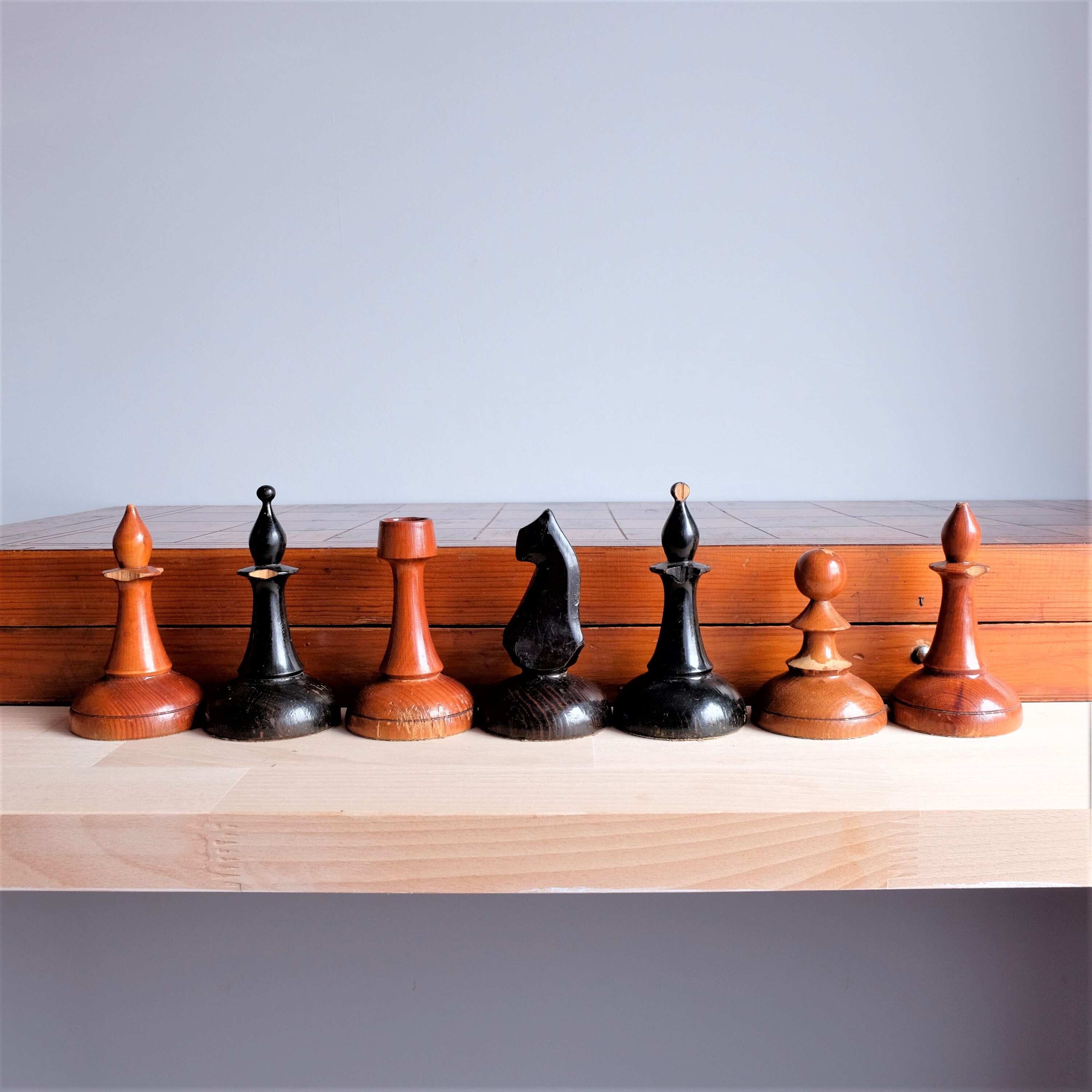 Extra Large Chess Set Chess Table Vintage USSR 1980 Wooden | Etsy