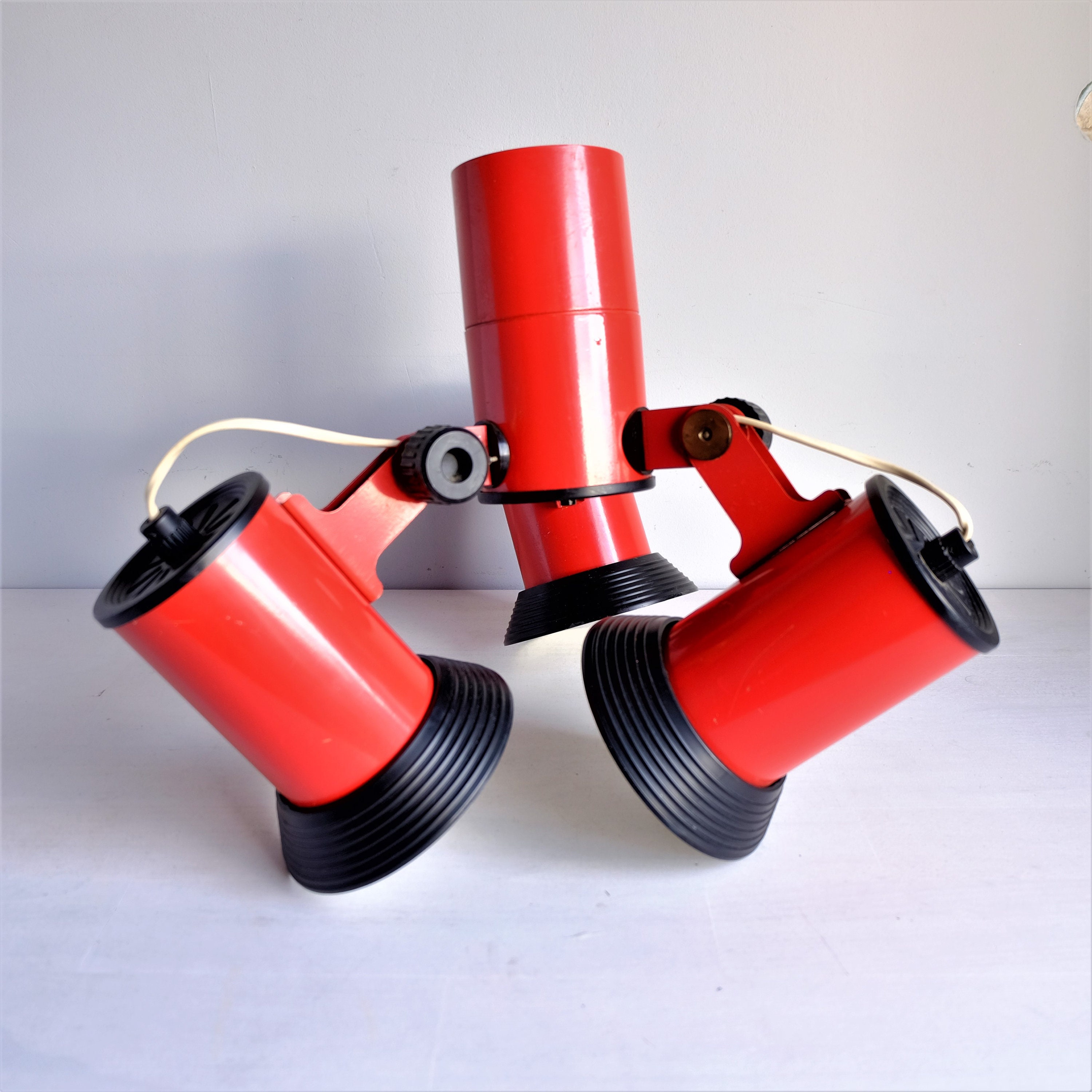 Vintage Spot Light Bar Red Ceiling Lamp Adjustable 1980s | Etsy