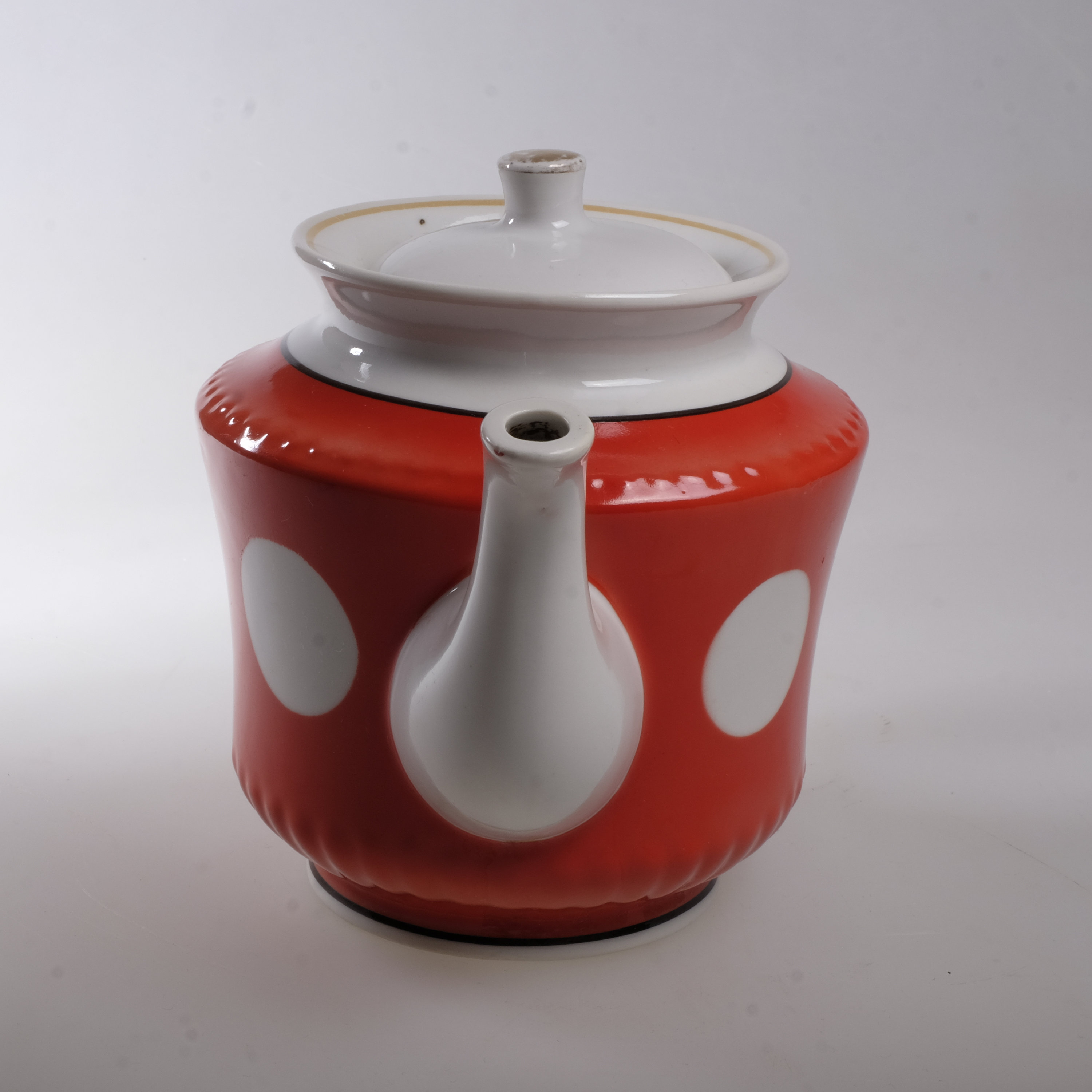 Red vintage teapot Large polka dot teapot 2L Tea kettle | Etsy