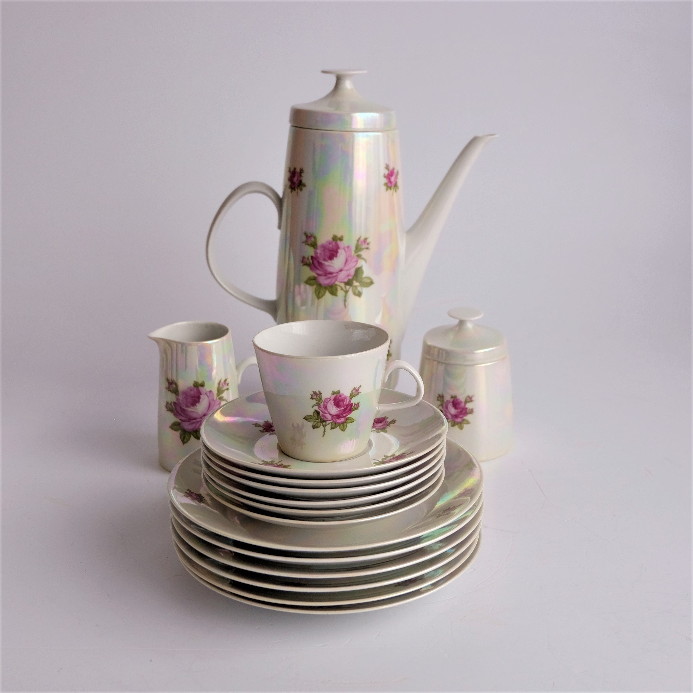 Vintage Tea Set for 6 KAHLA GDR 1970s Retro Coffee Set | Etsy