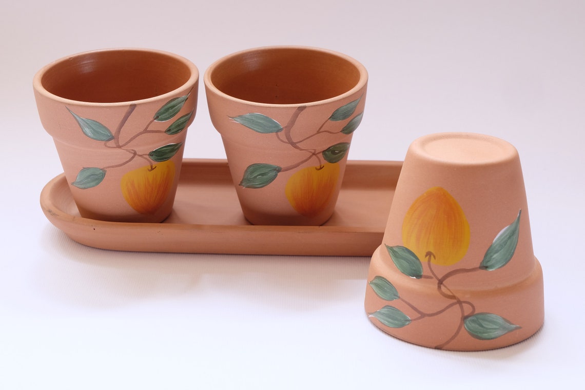 Miniature Pottery Planters Set Small Ceramic Succulent | Etsy