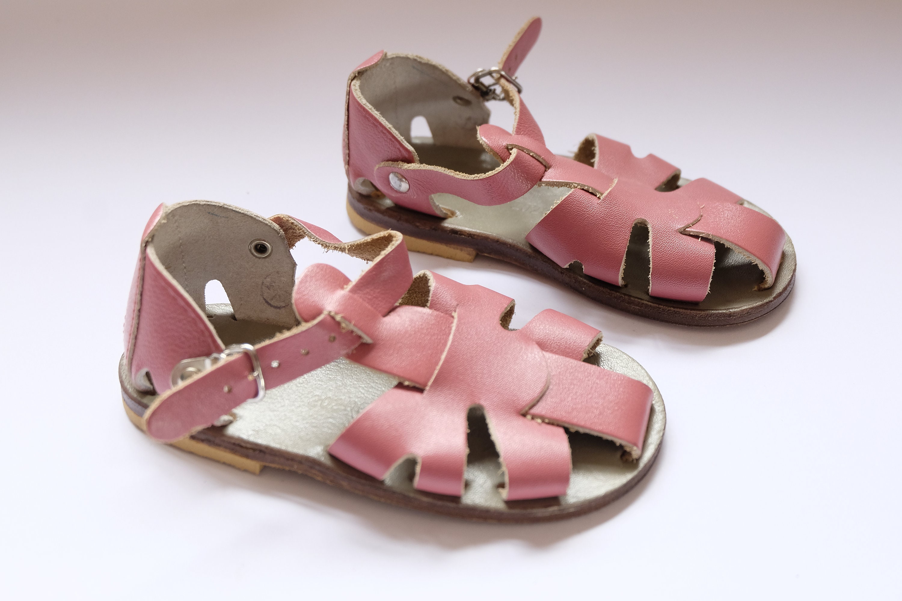 Kids Leather Sandals Baby Summer Shoes Toddler Girl Pink Shoes Kids ...