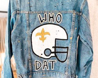 Nfl Denim Jacket - Etsy