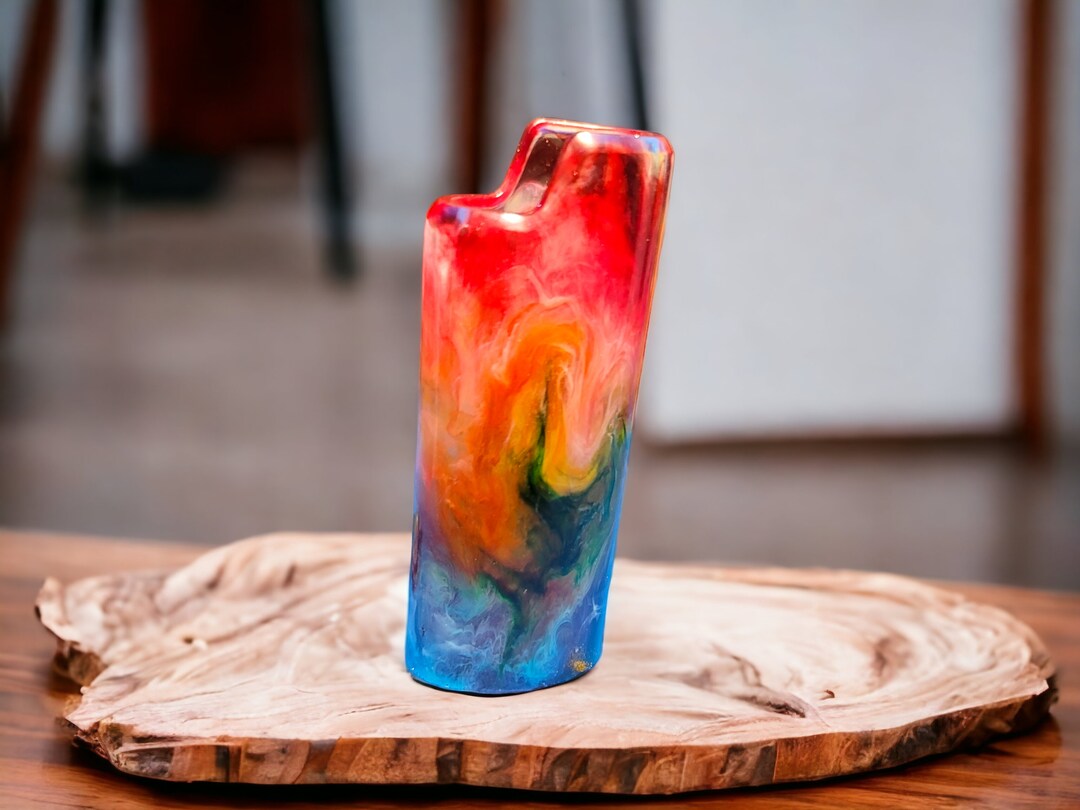 Rainbow Lighter Case Resin Lighter Holder Pride Lighter - Etsy