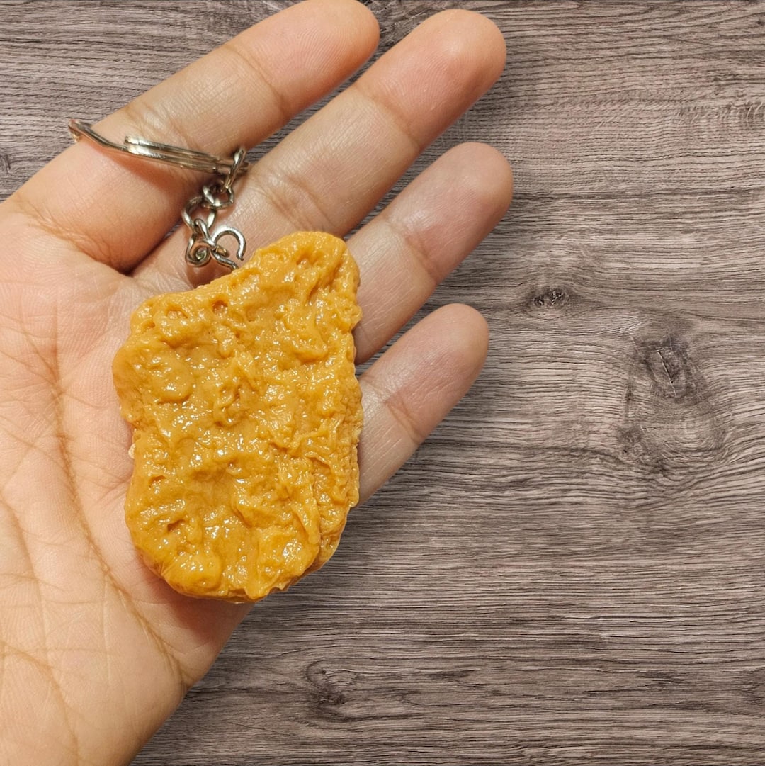 Chicken Nugget Keychain, Realistic Chicken Nugget - Etsy