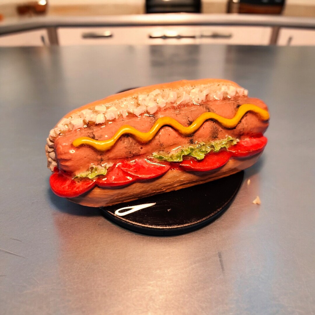 Hand-painted Hot Dog Phone Grip: Chicago Dog, Magnetic Option - Etsy