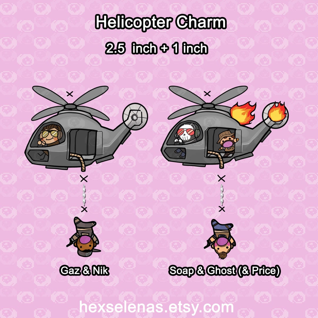 2.5" + 1" Helicopter Charms - Etsy