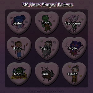 D&D Heart Shaped Buttons - Etsy